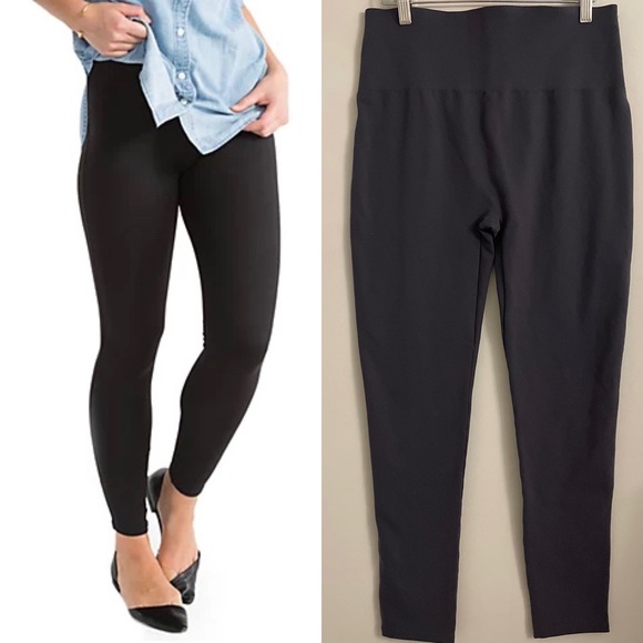 SPANX | Pants & Jumpsuits | Spanx Navy Blue Essential Seamless Leggings ...